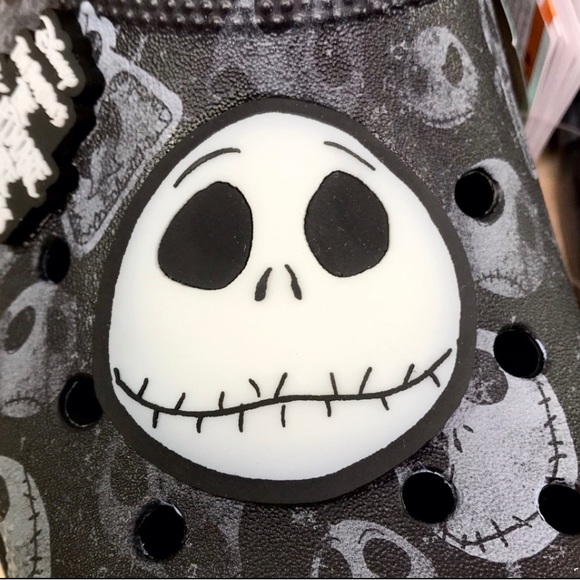 CROCS | Shoes | Crocs The Nightmare Before Christmas M4 W6 Glow Dark Black Clog Jack Skellington ...